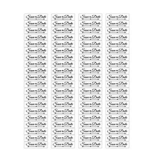 Save The Date Stickers Modern Labels for Wedding Engagement 160 labels, Envelope Seals (arrow)