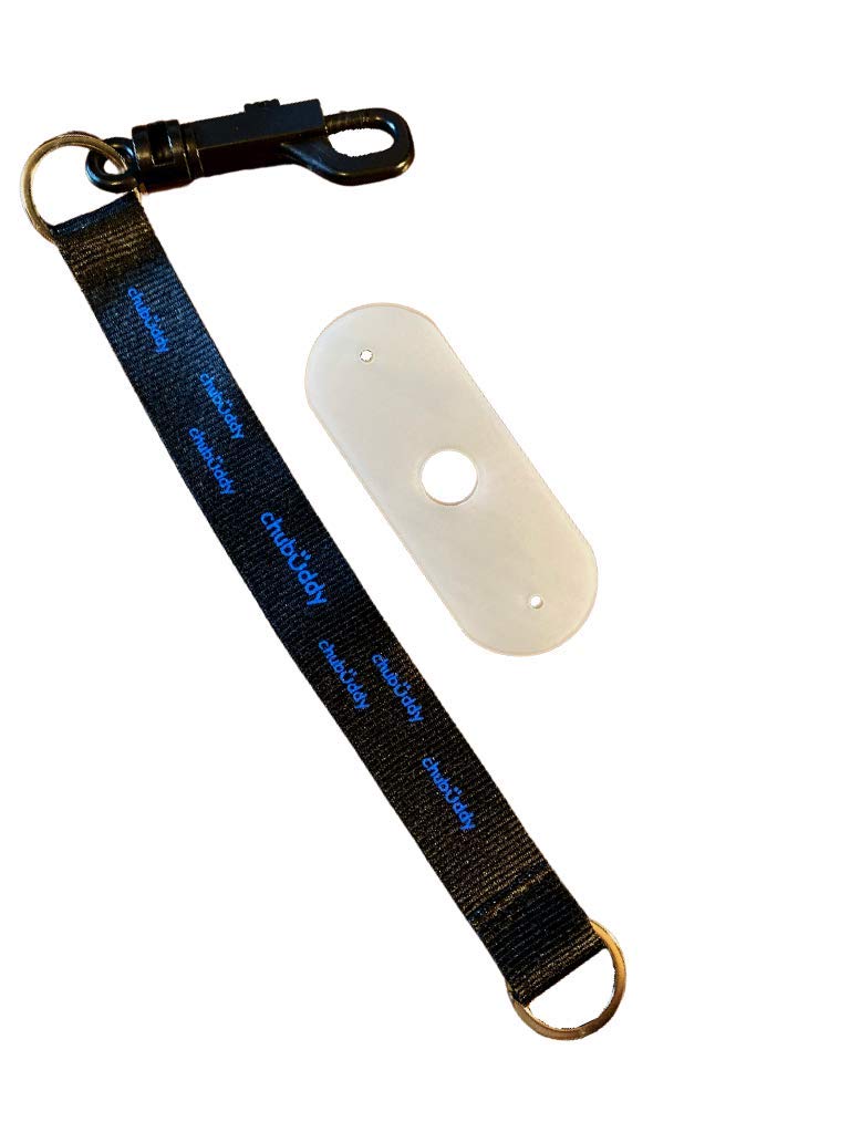 CHU-BUDDY Chubuddy Chew Holder Black Screen Print- Black Tether and Natural Strap