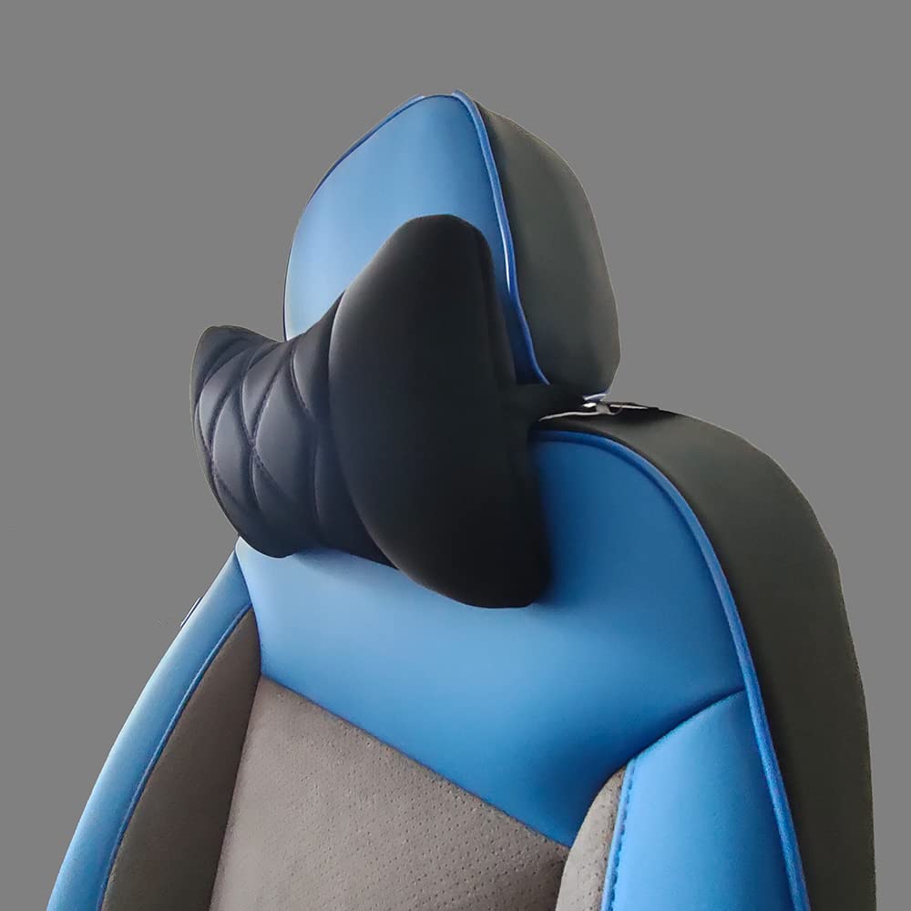 AAGIIILEEYO Car Seat Headrest Neck Rest Cushion,2 Pieces Black Help Relieve Neck Pain Pillow for Driver or Front Passenger,Polyamiden Fibre Cushion