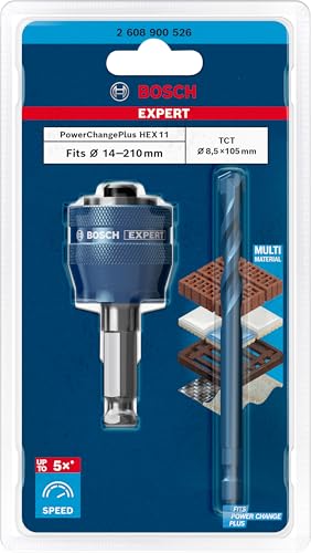 Bosch Professional 2x Expert Power Change Plus Hole Saw System Adapters (Ø 8,5 mm, Accessories Rotary Impact Drill)