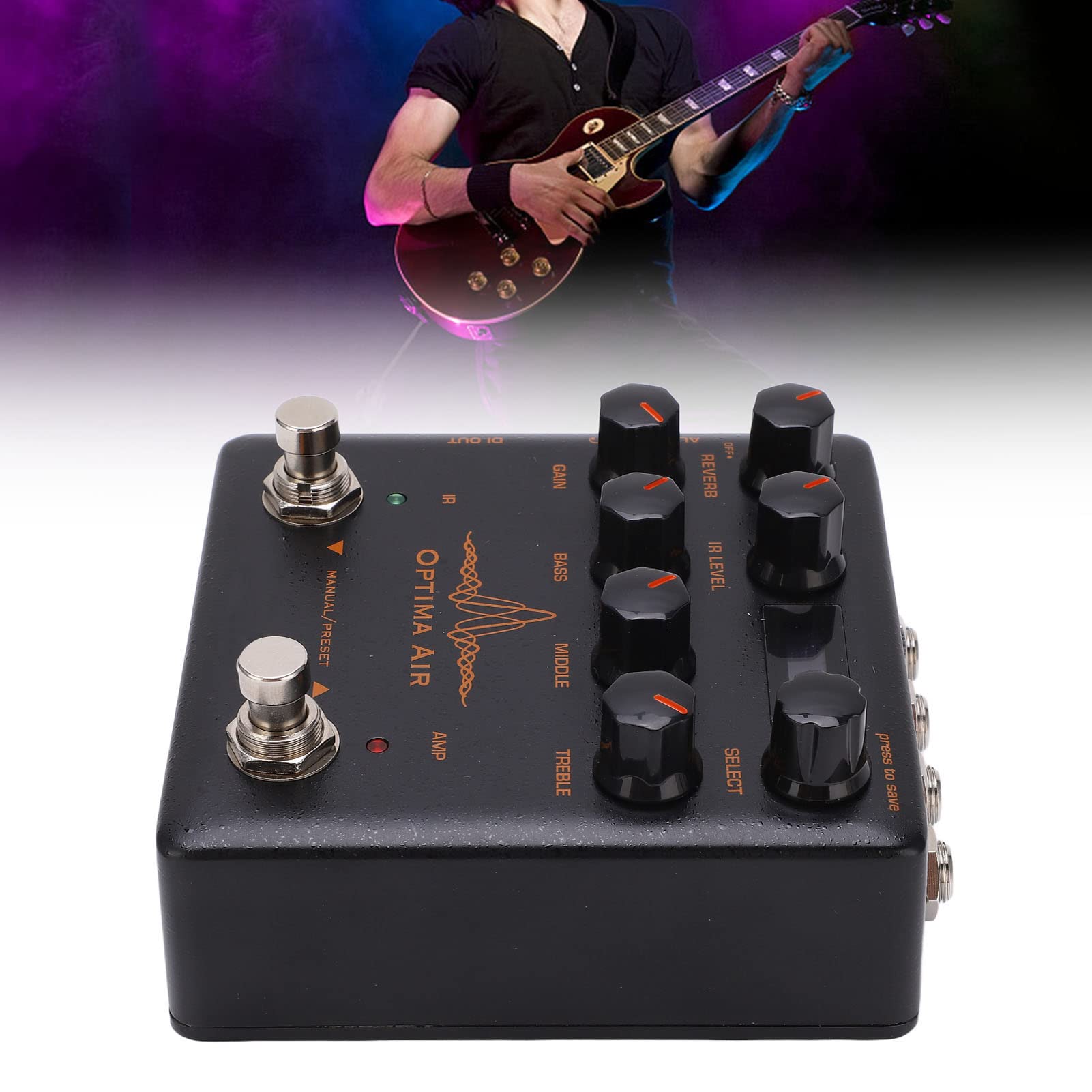 Acoustic Guitar Simulator Black Metal Dual Switch With Preamp Ir Loader Capture Mode File Acquisition
