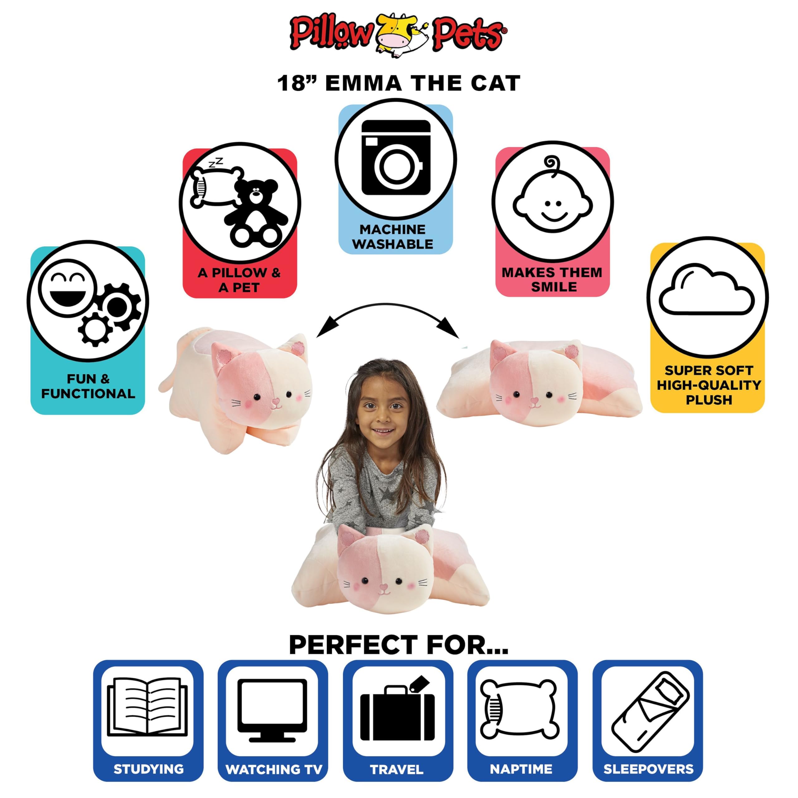 Pillow Pets Emma The CAT Puff