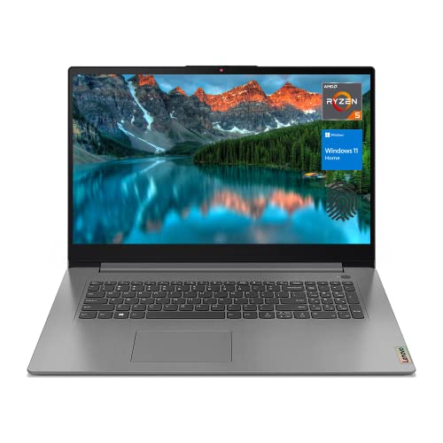 Lenovo IdeaPad 3 Laptop Computer, 17.3" FHD Screen, AMD Ryzen 5 5625U, 12GB RAM, 1TB SSD, Media Card Reader, HDMI, HD Camera, Wi-Fi 6, Fingerprint Reader, Windows 11 Home