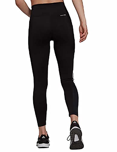 adidas Womens Lightweight High Rise 3-Stripe Mesh 7/8 Leggings (X-Small, Black/White)