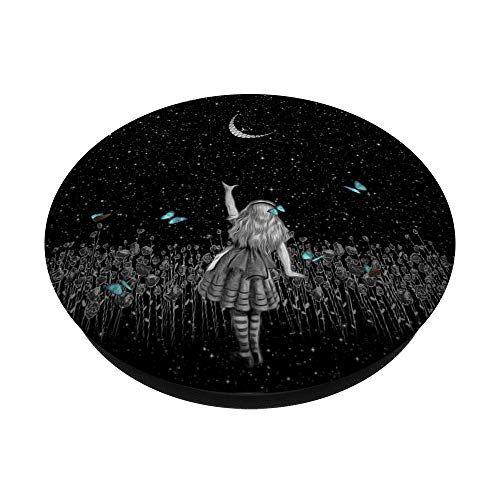 Wonderland Smiling Starry Night - Alice In Wonderland PopSockets PopGrip: Swappable Grip for Phones & Tablets
