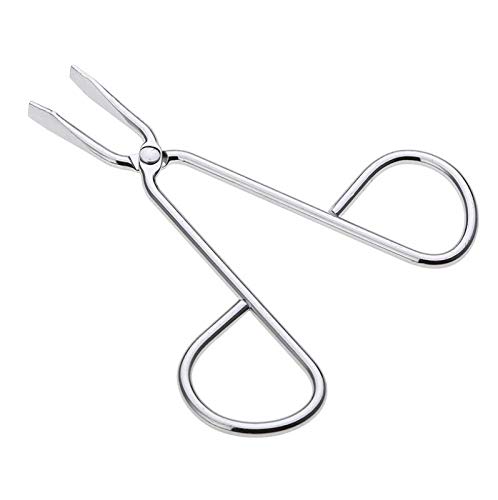 LASSUM 2 PCS Eyebrow Tweezers,Stainless Steel Scissors Shaped Eyebrow Straight Tip Tweezers Clip