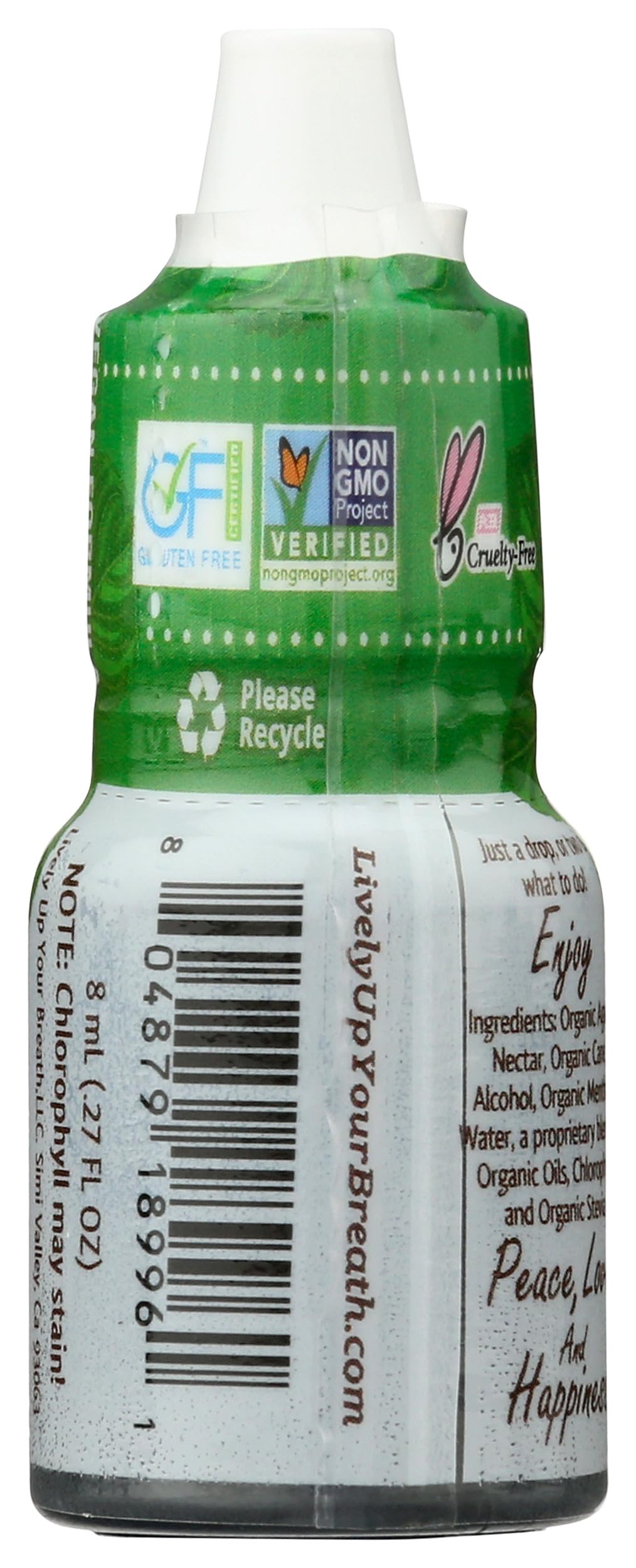 Lively Up Your Breath, Breath Freshener Original Mint Organic, 0.27 Fl Oz