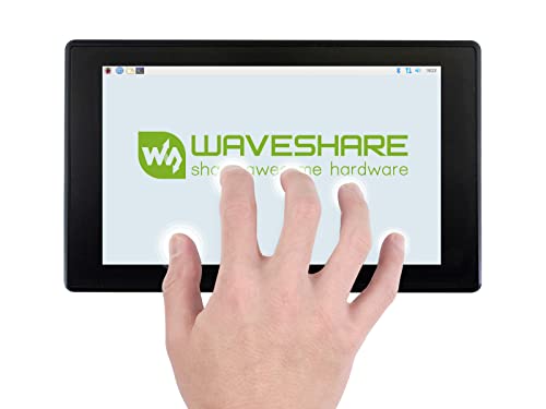 Waveshare 7inch Capacitive Touch Screen LCD (H) with Case, Compatible with Raspberry Pi 5/4B/3B/Zero/Zero W/Zero 2W/Pico/Pico W/Pico WH, 1024×600, HDMI, IPS