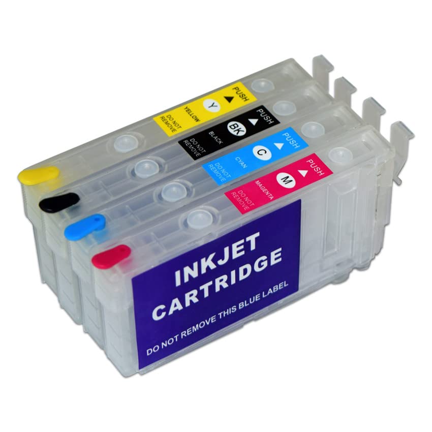 EVIKI Parts for Printer - 812 812XL 822 822XL Refillable Ink Cartridge with Chip for WF-7310 WF-7820 WF-7830 WF-7835 WF-7840 WF-7845 EC-C7000 - (Type: 812XL)