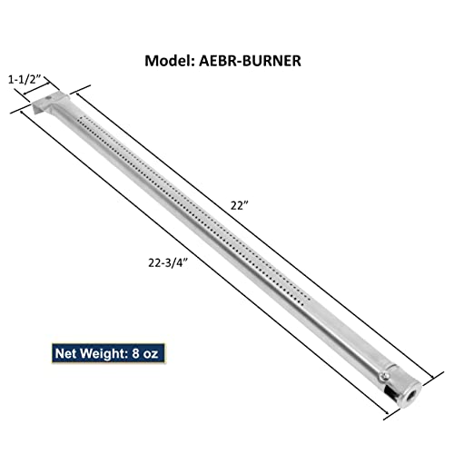 GSW AEBR-Burner 22-3/4β x 1-1/2β Straight Stainless Steel Tube Burner (20,000 BTU) for AEBR Series Commercial Countertop Broilers