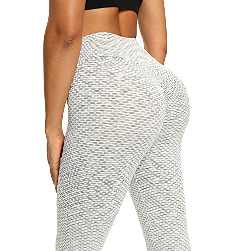 Bblulu Women's Ruched Butt Lifting Leggings High Waist Yoga Pants Tummy Control Stretchy Running Pant Textured Booty Tights