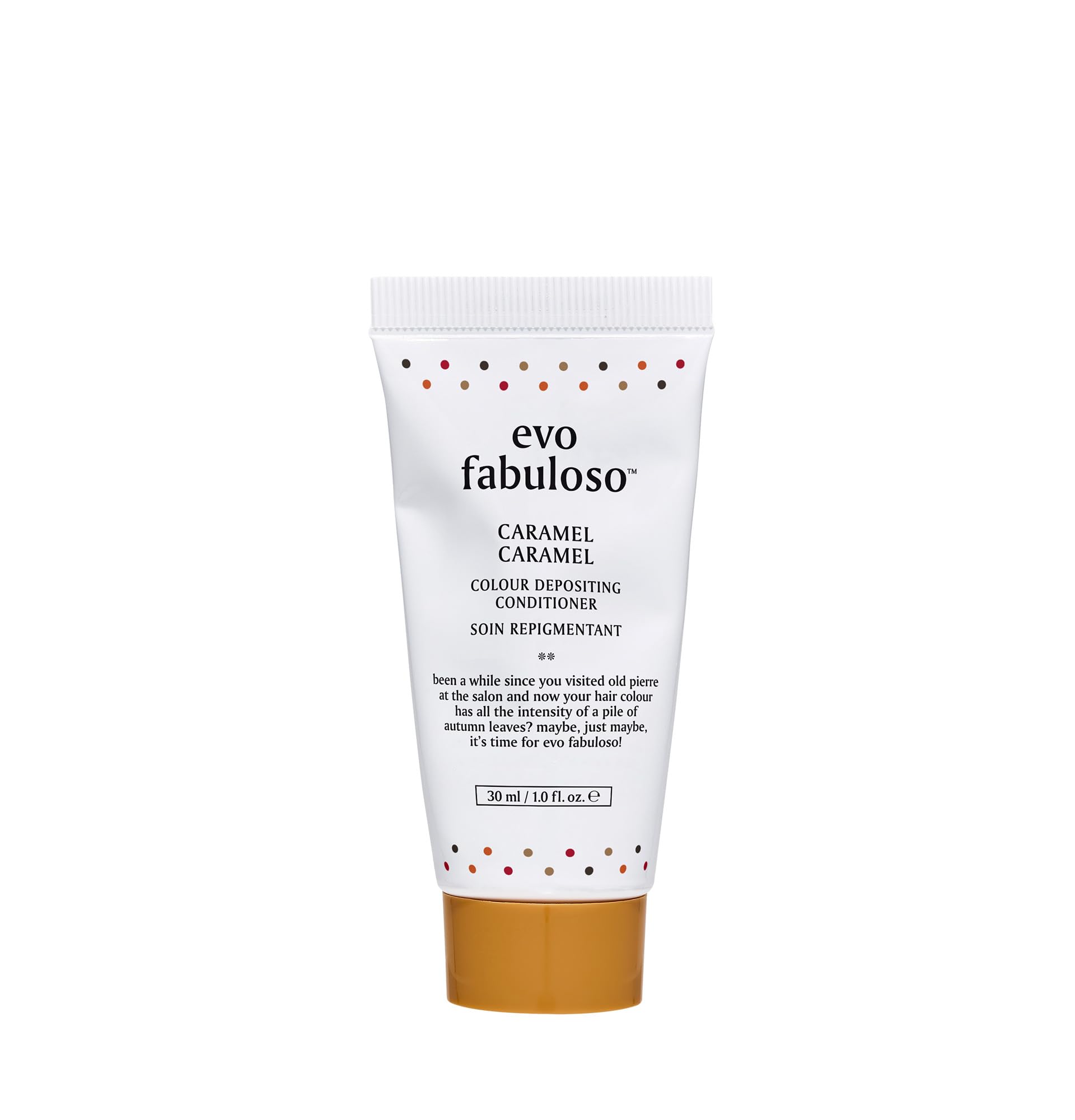 EVO Fabuloso Caramel Colour Depositing Treatment - Colour Care Conditioner for Colour -Treated Hair - Helps Maintain Colour Depth, Tone & Shine, 30ml / 1.01fl.oz