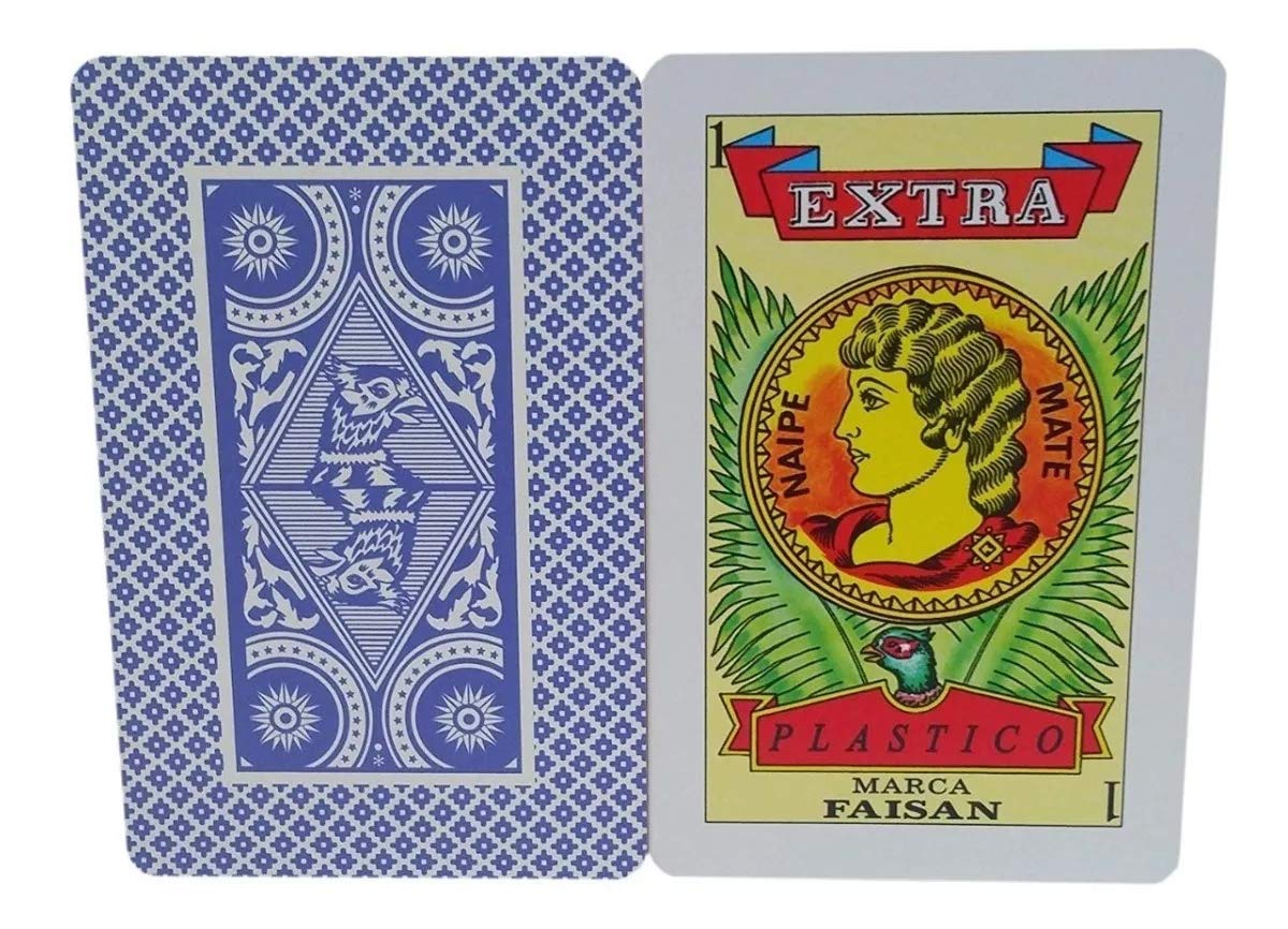Faisan Baraja Naipe Espanola 100% Plastico Spanish Playing Cards 1 Deck 40 Cards
