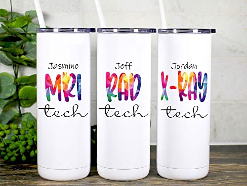 AVITO Personalized Radiologist Tumbler- Vacuum Insulated- 20 oz Tumbler with Closing Lid and Straw - Rad Tech Gift - Radiology Tech Gift