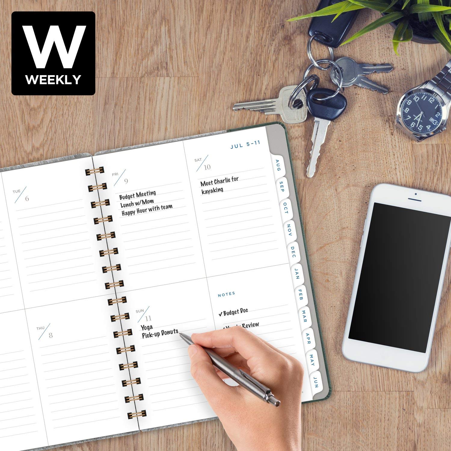 Academic Planner 2021-2022, AT-A-GLANCE Weekly & Monthly Planner, 5-1/2" x 8-1/2", Small, for School, Teacher, Student, Signature Collection, Gray Felt (YP200A25)