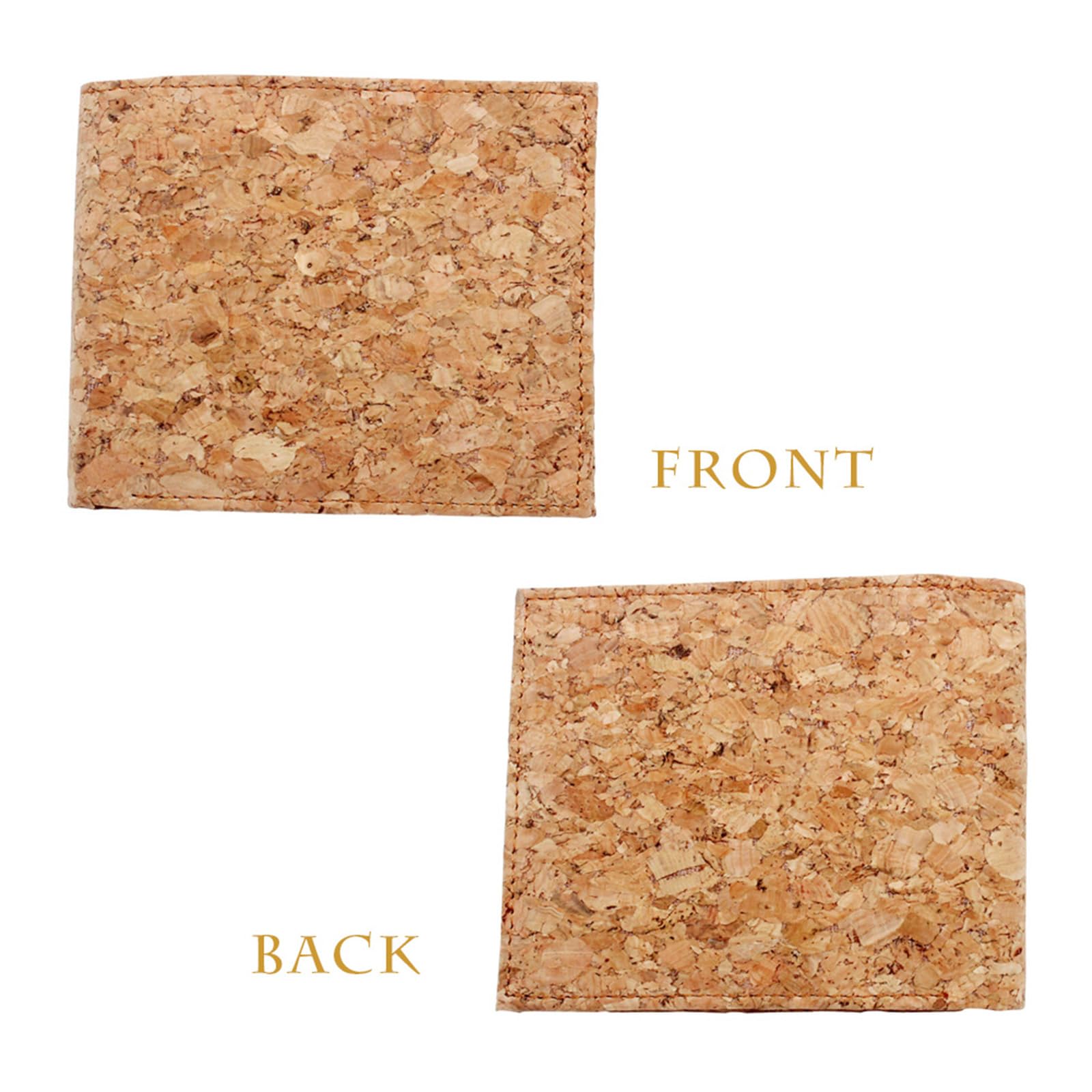 boshiho 2 Pcs Cork Wallet Slim Design Bifold Credit ID Card Holder Purse Unique Vegan Gift Ideas