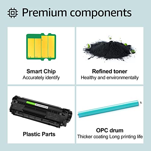 greencycle Toner Cartridge Replacement Compatible for HP 12A Q2612A (Black) Laserjet 1010 1012 1018 1020 1022 1022N 3015 3030 3052 3055 M1005 M1319F Printer (Black, 2-Pack)