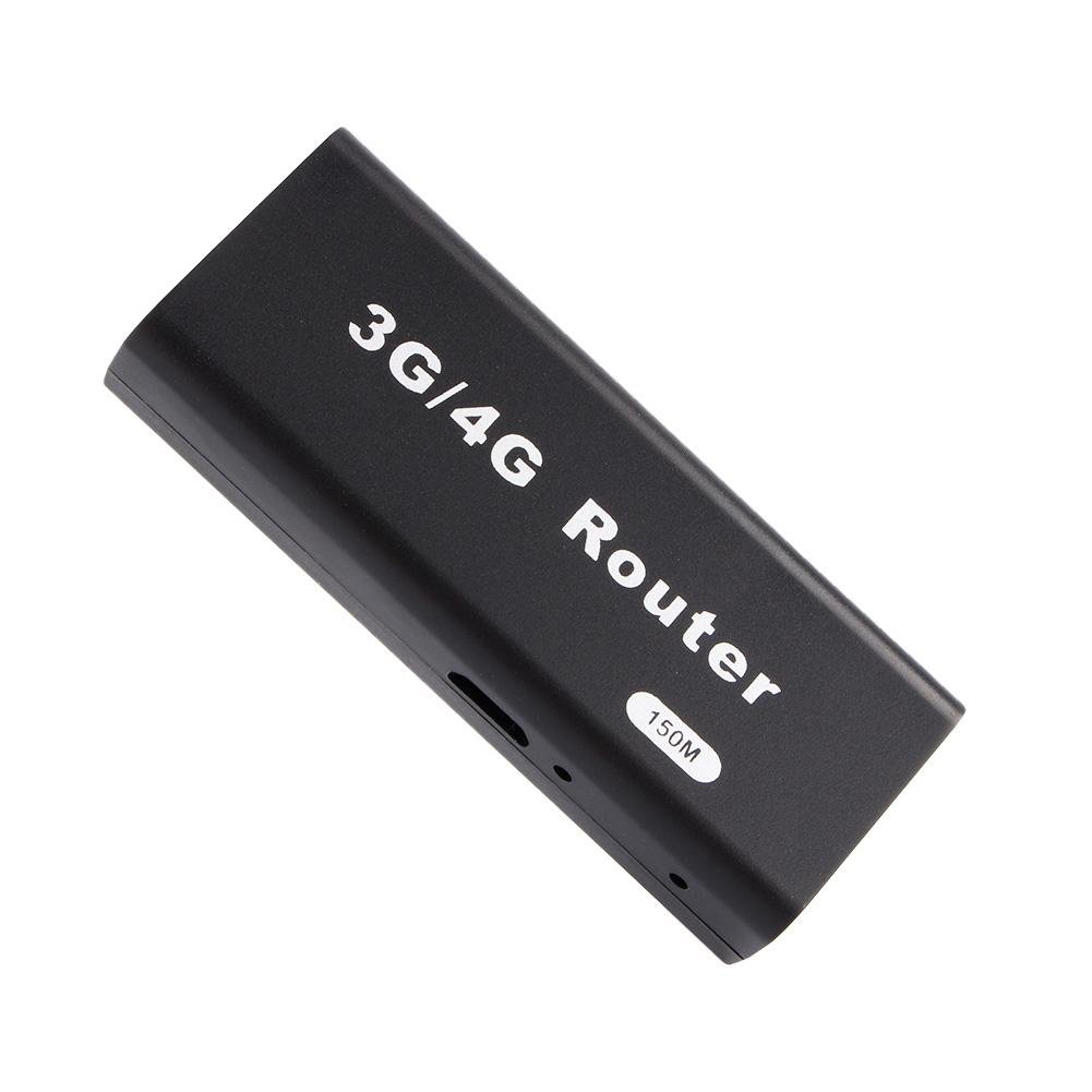 Lazmin Mini WiFi Router, USB Wireless Router, Portable Mini 3G/4G WiFi Router, 150Mbps, Compatible with All The Operating System, Plug and Play (Black)