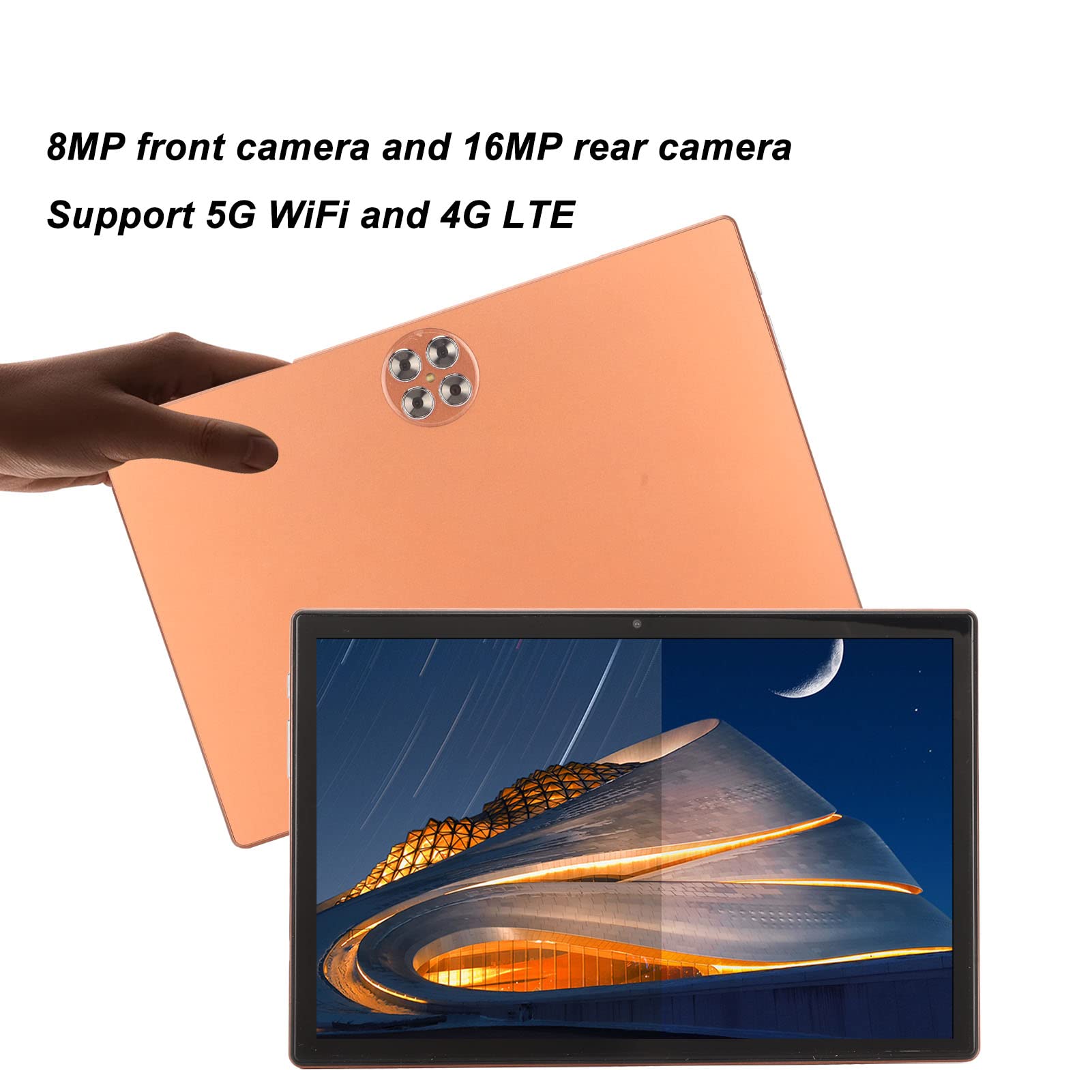 aqxreight Office Tablet, 10.1 Inch FHD Screen Tablet PC Dual Camera for Travel (US Plug)