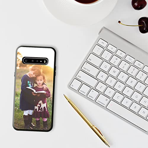 GSDMFUNNY Custom Personalized Photo Text Phone Cases for LG V60 ThinQ 5G Customize Picture Protective Phone Cases Compatible with LG V60 ThinQ 5G Soft TPU Black Case Gifts