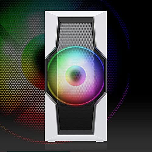 Computer Cases,Mid-Tower PC Gaming Case ATX/M-ATX/ITX - Front I/O USB 3.0 Port - Acrylic Glass Side Panel - 200mm Big Fanm - 5 RGB Fans (Color : Black)