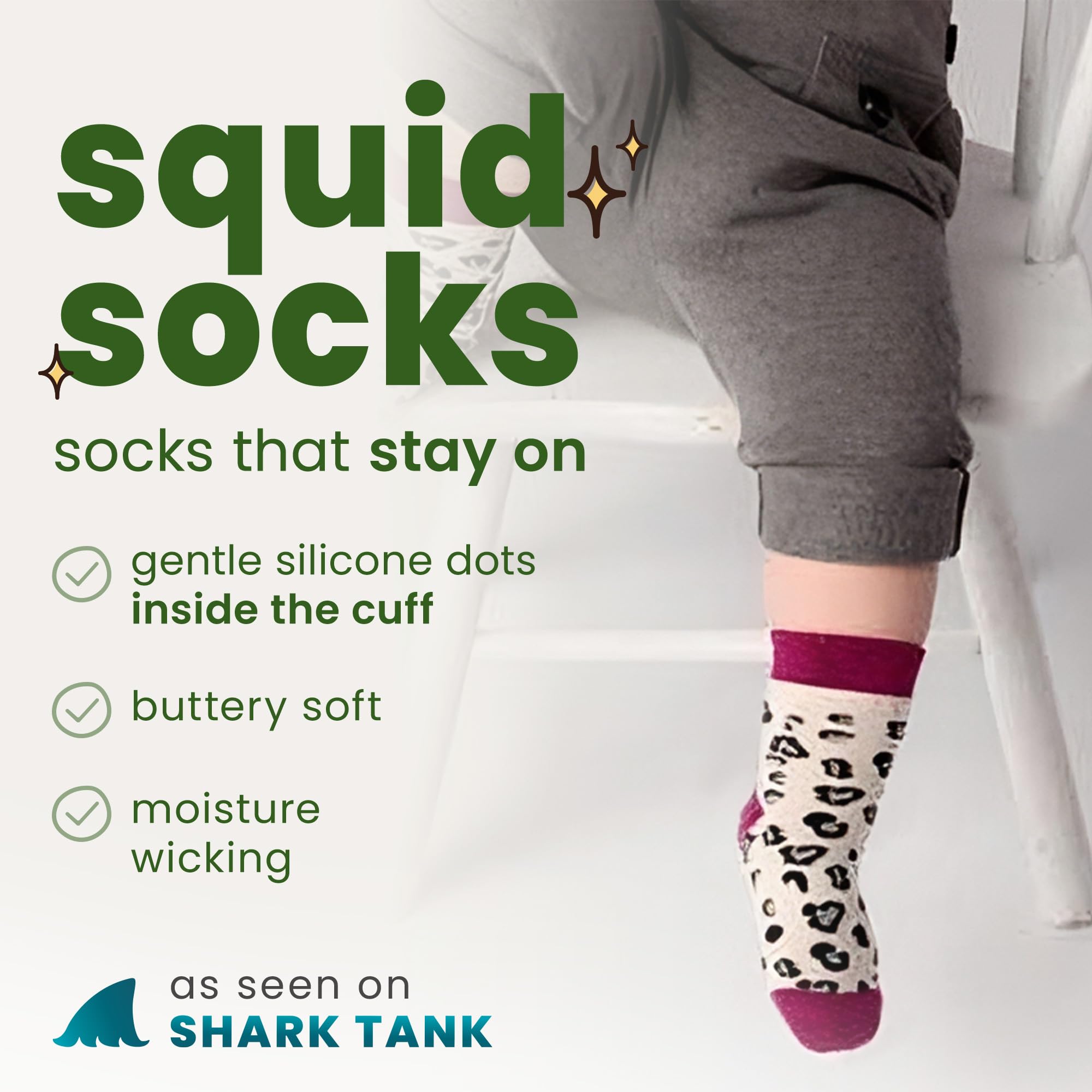 squid socks Girls Viscose from Bamboo Socks | 0-6M, 6-12M, 12-24M, & 2T-3T | Grip Socks that Stay On | As Seen on Shark Tank | Chanel