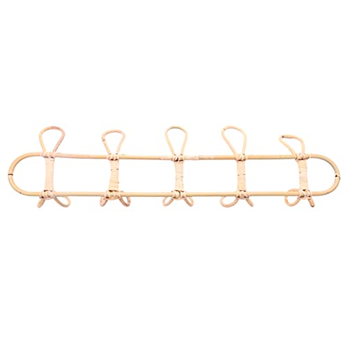 FDSF Camsiom Large Rattan Wall Hooks Clothes Hat Hanging Hook Crochet Cloth Holder Organizer Hangers Decor for Home Decor