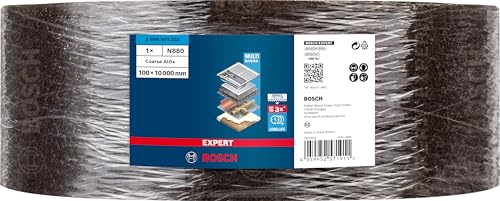 Bosch Professional 1x Expert N880 Fleece Roll (for Steel Sheets, Width 100 mm, Length 10 m, Accessories Hand Sanding)
