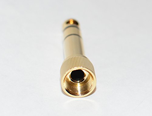 Locking 1/8" - 1/4" Screw on Headphone Adapter for Shure, Sennheiser, AKG, and Other Professional Headphones
