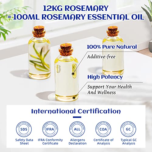 HIQILI Rosemary Essential Oil and Oregano Essential Oil, 100% Pure Natural Therapeutic Grade for Home Aromatherapy Diffuser Oil