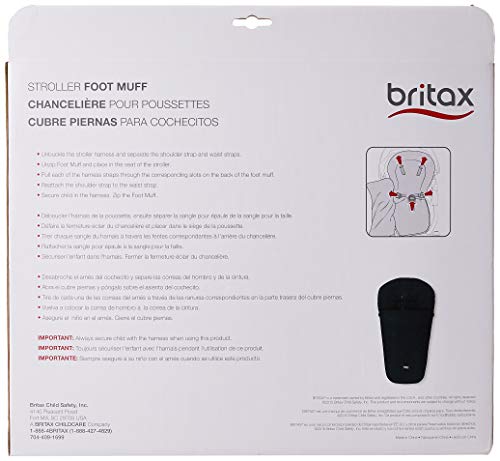 Britax Stroller Sleeping Bag Footmuff | Durable and Warm Insulation Fabric + 2-Side Zip Opening Black