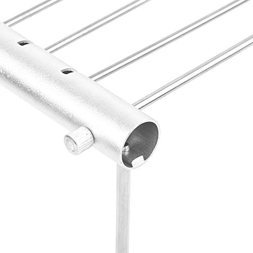 BBQ Grill Rack, Stainless Steel Folding Charcoal BBQ Rack Portable Simple Barbeque Grill Rack 12 inch for Outdoor Grill Camping Cooking Picnics