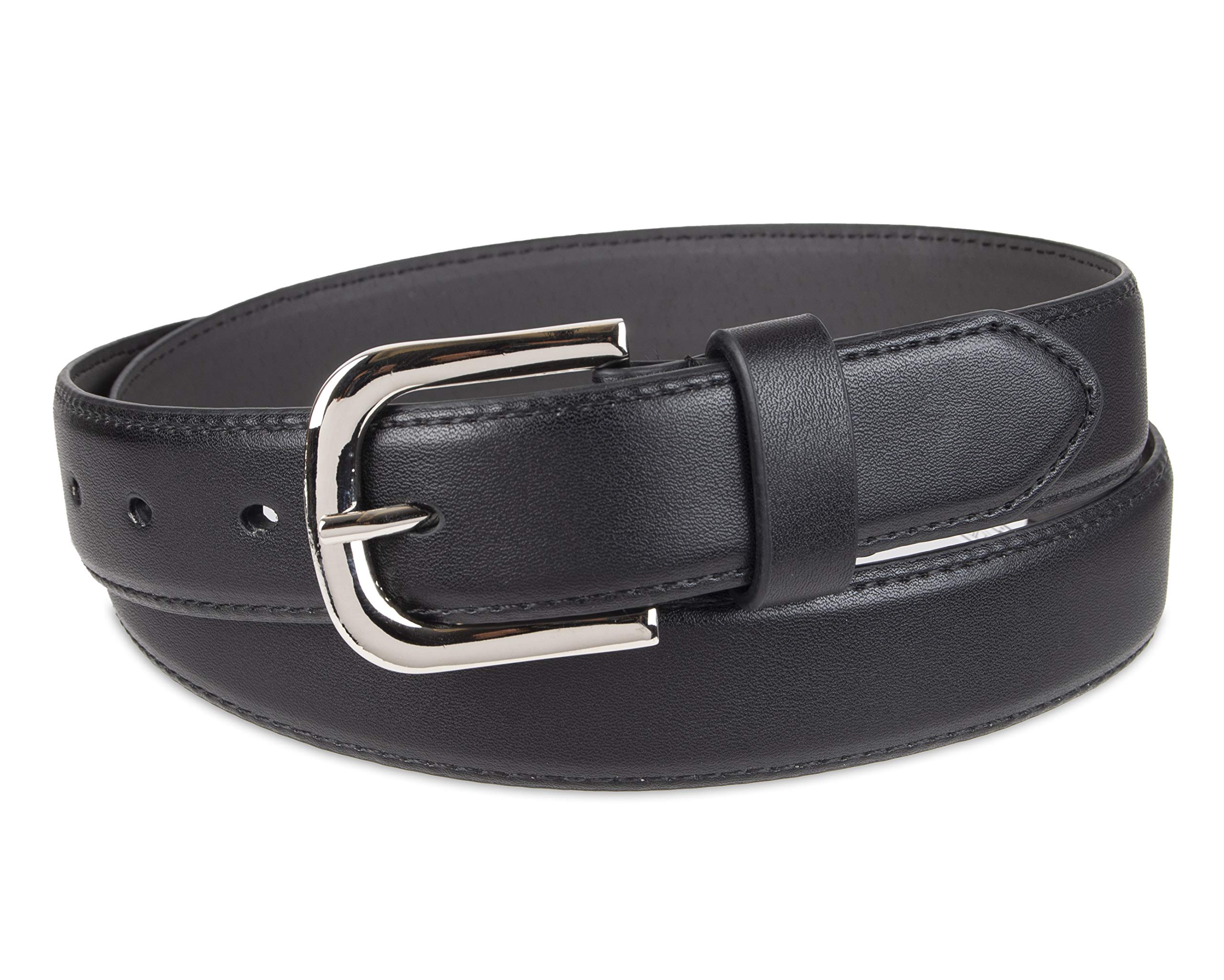 Amazon Essentials Women's Casual Skinny Jean Belt with Single Prong Buckle (Available in Plus Size), Black, Small