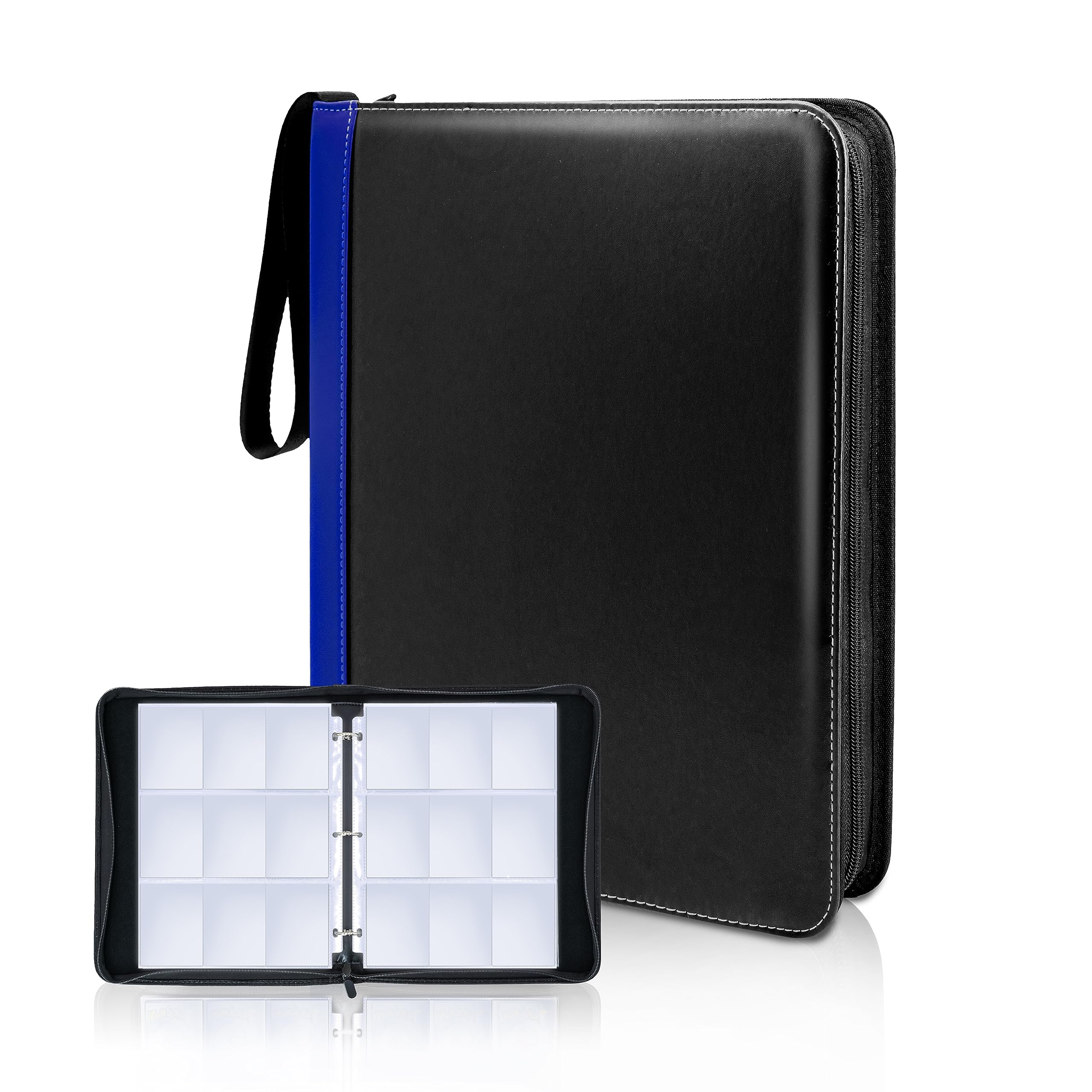 CLOVERCAT 9 Pocket Waterproof Trading Card Binder, Trading Album Display Holder, Expandable, 720 Double Sided Pocket Album, Compatible with Gaming Cards, Yugioh, MTG and Other TCG