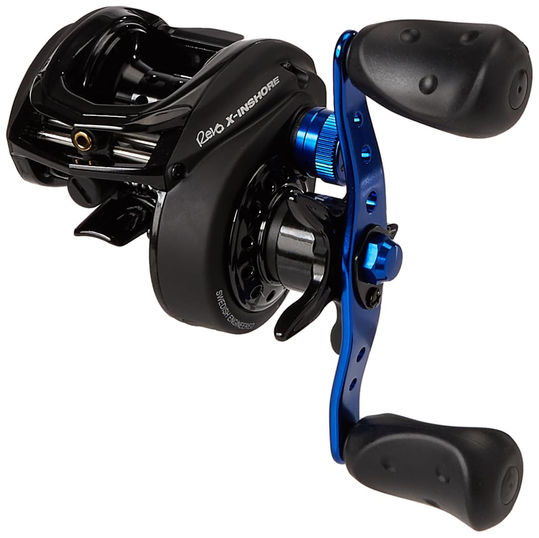 Abu Garcia, Revo X Inshore Low Profile Casting Reel, 6.6:1 Gear Ratio, 7 Bearings, 27" Retrieve Rate. Left Hand