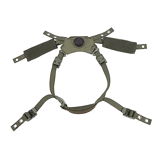 FECAMOS Helmet Pad Kit, Helmet Chin Strap Easy to Install Comfortable Strong Compatibility for Fast for Wendy (Army Green Sponge)