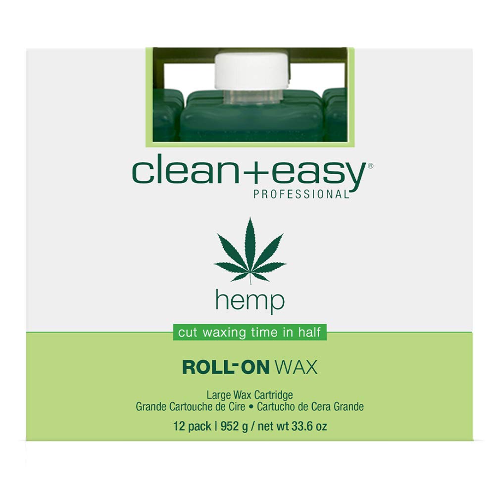 Clean + Easy Roll-On Refill for Large Cartridge, Depilatory Soothing Wax for Leg and Arm Hair Removal, Simple & Easy to Use