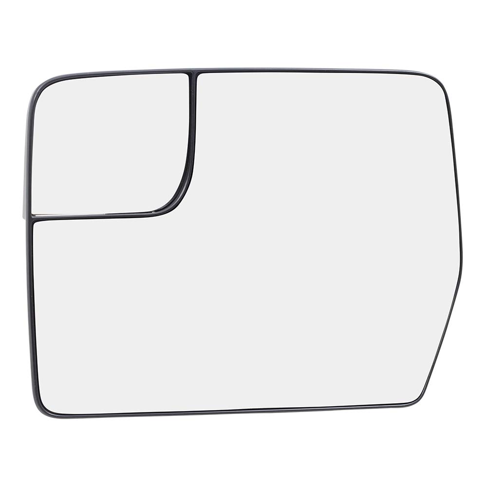 Brock Replacement Driver Mirror Glass & Base w/Spotter Glass compatible with 2011 2012 2013 2013 F150 & SVT Raptor Pickup Truck