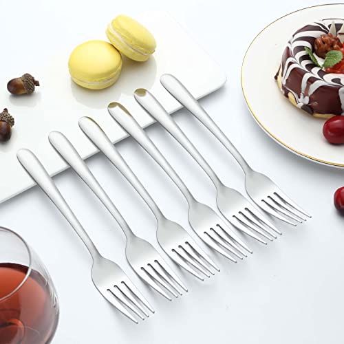 Gymdin 24 Pieces Dinner Forks, Forks Silverware(8 inches), Silverware Forks, Food Grade Stainless Steel Flatware Forks, Mirror Polished & Dishwasher Safe, Using for Home, Restaurant or Kitchen