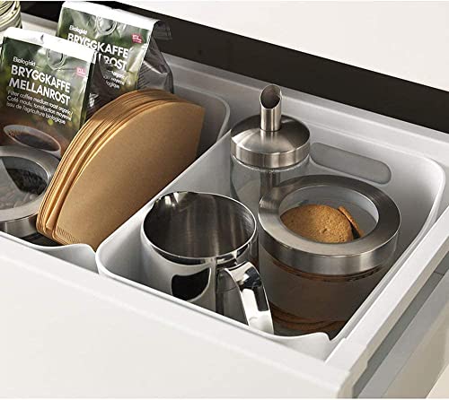 IKEA 301.550.19 VARIERA Convenient Kitchen Open Storage Box, High Gloss White, Easy to Carry and Take Out of Your Kitchen Drawers or Shelves Since it Has Two Grip-friendly Handles