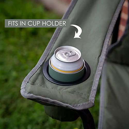 Snute Standard Can Cooler for Beer, Soda, Sparkling Water | Vacuum Insulated Stainless Steel Drink Sleeve Holder for 12oz Regular Cans (Olive)