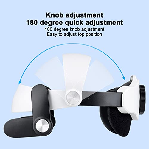Adjustable Head Strap for Oculus Quest 2, Replacement Headband Virtual Reality VR Accessories for Oculus Quest 2, Reduce Head Pressure Enhanced Support