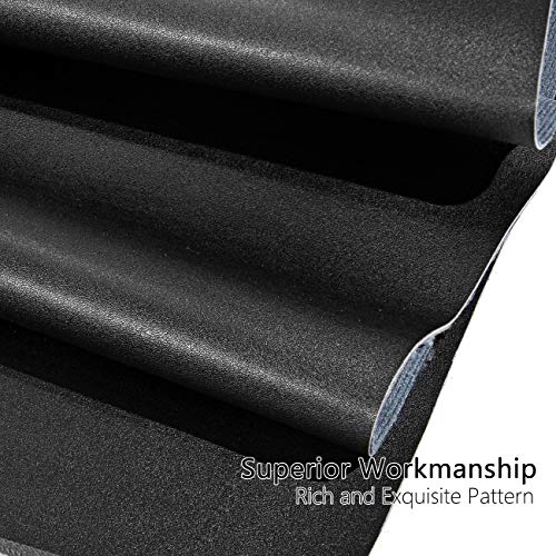 Yotache PU Fabric Leather 1 Yard 54" x 36", 1.25mm Thick Faux Synthetic Leather Material Sheets for Upholstery Crafts, DIY Sewings, Sofa, Handbag, Hair Bows Decorations, Black
