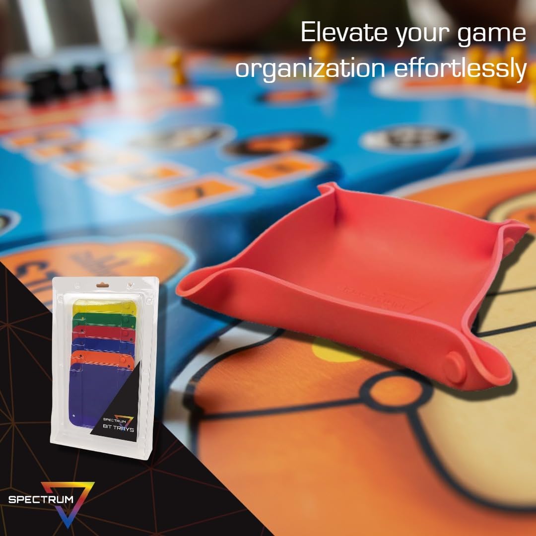 BCW Spectrum Bit Trays - 6 Foldable Silicone Trays for Board Game Storage
