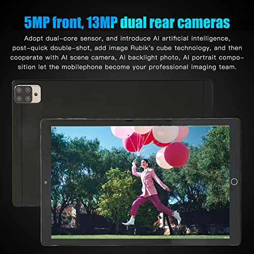 ASHATA 10.1Inch Tablet for 11, MT6753 Octa Core Tablets with 6G RAM 128G ROM, IPS HD Screen, 2.4G 5G WiFi Calling GSM Tablet, 2 Sim Cards Slots, 6000mAh 13MP