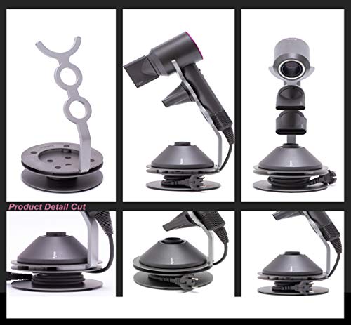 Supersonic Hair Dryer Premium Stand Holder ( Crab part : PU Coating) with Veil Cord Stand Organizer arrangement, Invisible Wire Storage Bathroom & Bedroom Stand Holder [Upgrade]