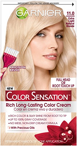 Garnier Color Sensation Hair Color Cream, 11.0 Icing on the Cake (Ex Light Natural Blonde), 3 Count