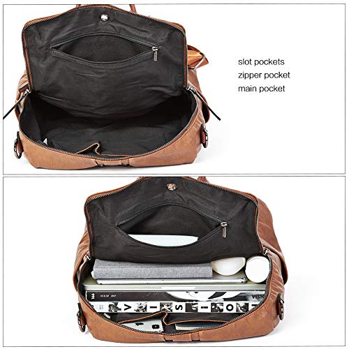 CLUCI Leather Backpack Purse for Women Convertible Large Travel Ladies Designer Fashion Casual Shoulder Bag