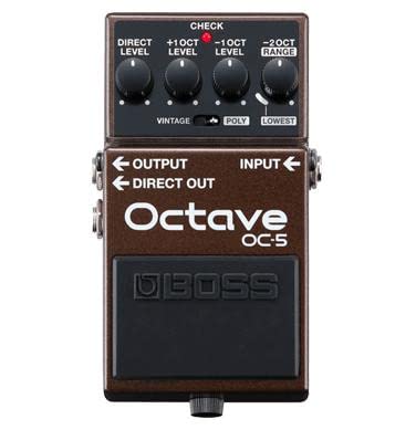 BOSS Oc-5 Octave Guitar And Bass Effect Pedal with Vintage And Poly Modes Plus 5-Year Warranty