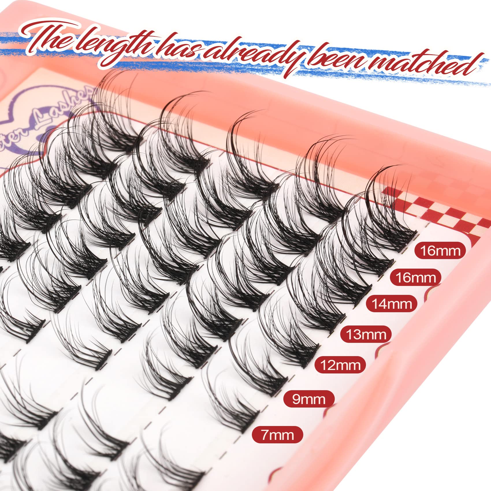 Anime Lashes Individual Manga Eyelashes Natural Look Lashes Wispy Clear Band Strip Eyelashes Spiky Korean Style Lashes Pack by Goddvenus (8 Pairs 4 Styles)